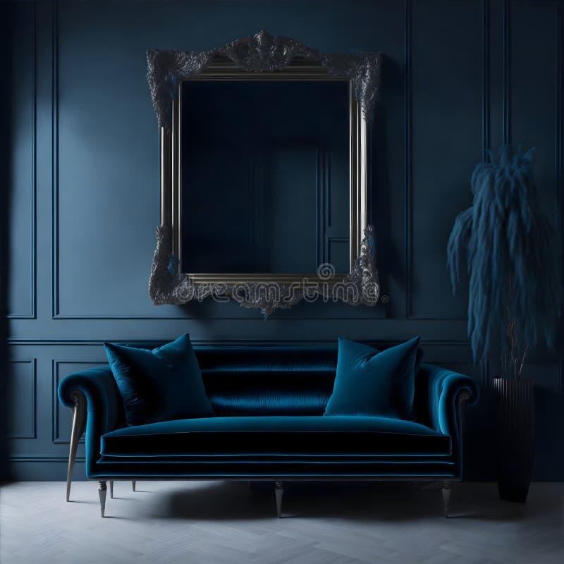 Luxurious Ancient Blue Sofa: a Striking Element in Your Interior Design ...