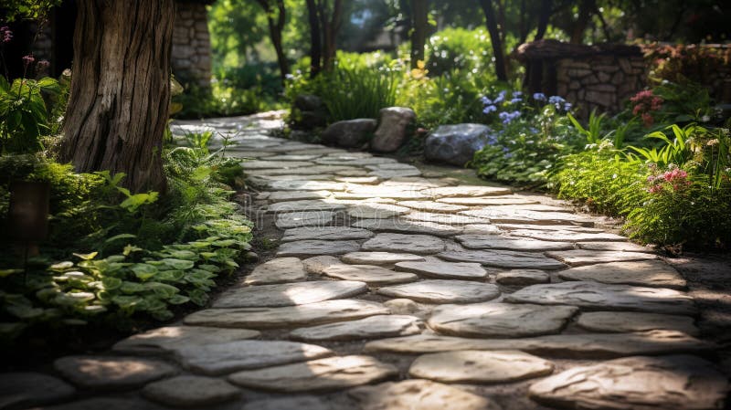 Textured Stone Path Background Stock Illustration - Illustration of ...