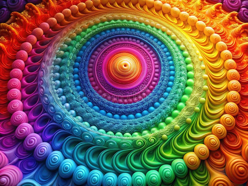 Stunning AIGenerated Rainbow Abstract Design a Vibrant Geometric ...