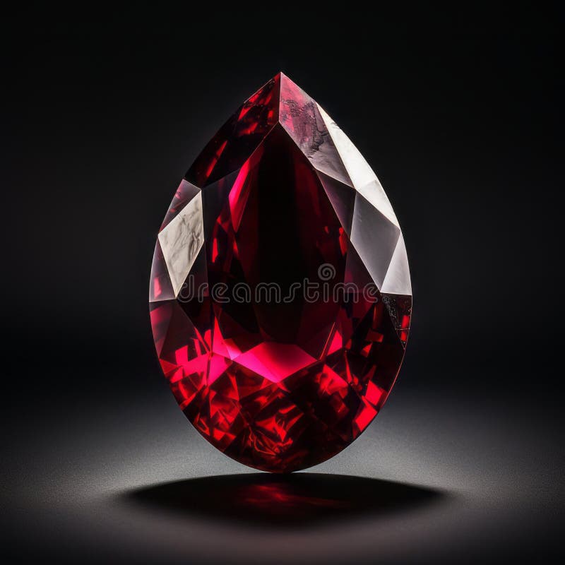 Radiant Ruby: a Captivating Gem on the Abyss of Black Stock ...
