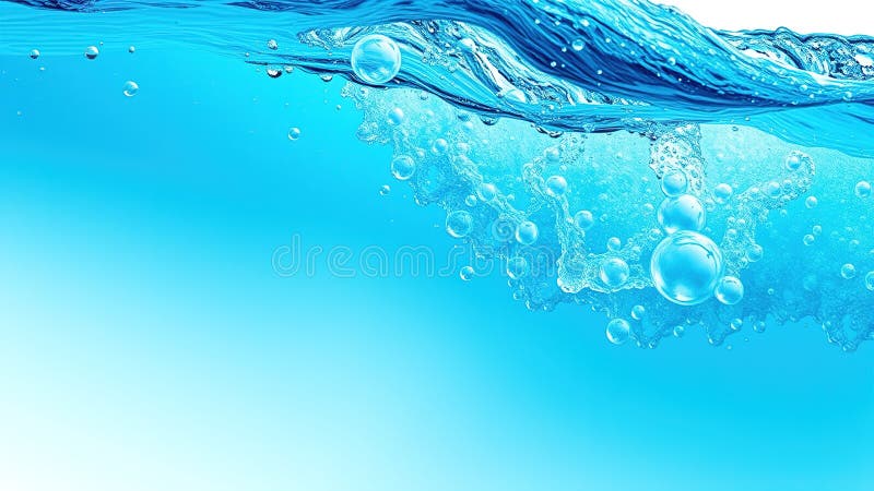Stunning Blue Wave Bubbles an Abstract Ocean Art Piece High Definition ...