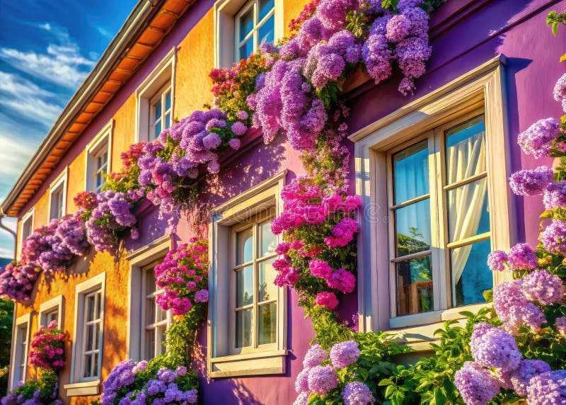 A Dreamy Lilac House Facade Stunning Architectural Photography ...