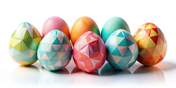 Vibrant Abstract Easter Eggs a Stunning AIGenerated Digital Art ...