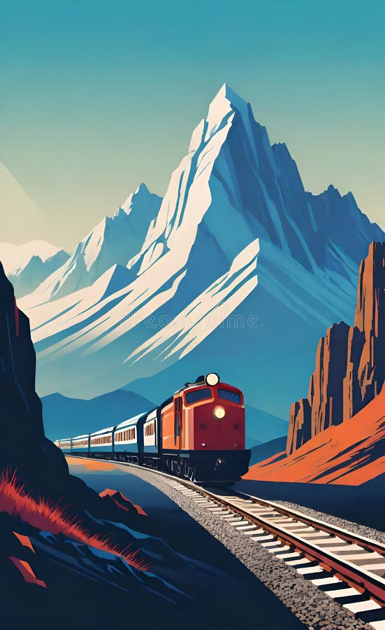 Captivating Concept Art: Majestic Steam Train Amidst Breathtaking ...