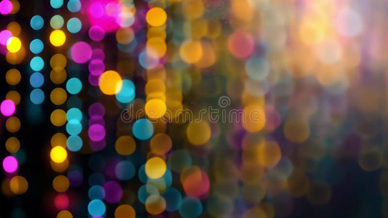 Exploring Vibrant Light Patterns in a Dark Setting with Colorful Bokeh ...