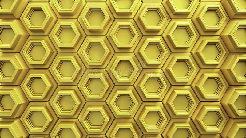 Vibrant Yellow Hexagonal Patterns a Geometric Exploration of Color ...