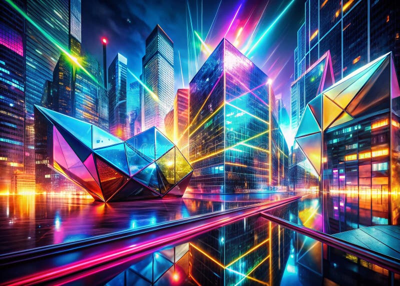 Dynamic Double Exposure 3D Architectural Structure Exploring Modern ...