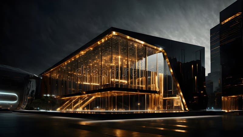 Geometry in Motion: Architectural Symmetry Explored Stock Illustration ...