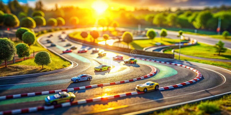 Tiny RC Car Racing on a TiltShift Track a Thrilling Miniature World of ...