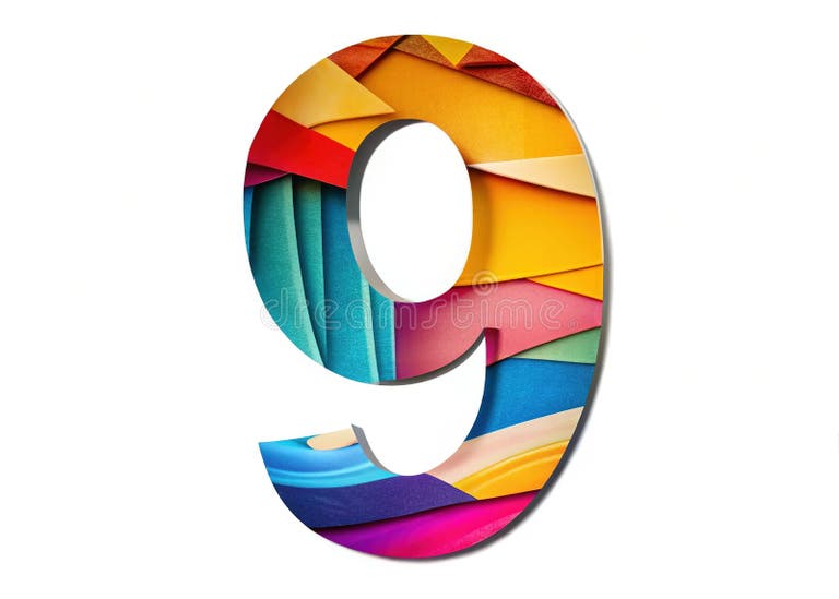 Dynamic Ransom Note Paper Cut Design Animated Number 9 Scroll Effect ...