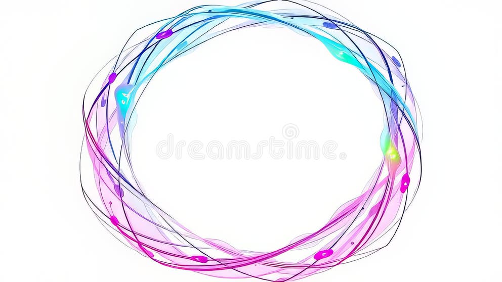 Dynamic Abstract Fluid Circle Ring Frame Vibrant Colors for EyeCatching ...