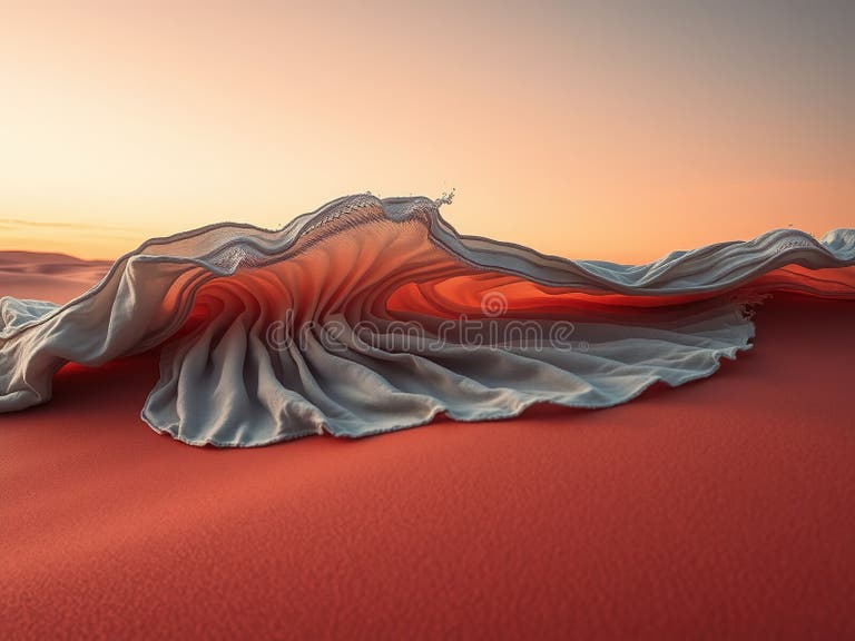 Elegant Soft Fabric Ripple Pattern Dusty Rose and Sage Green Sunset ...