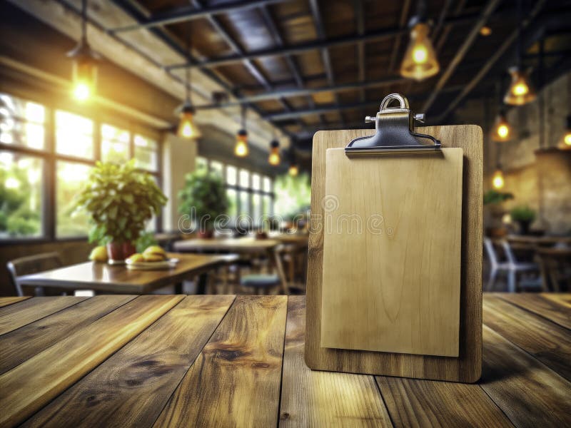 An Enchanting 3D Mockup of a Stylish Hanging Wooden Clipboard Menu ...