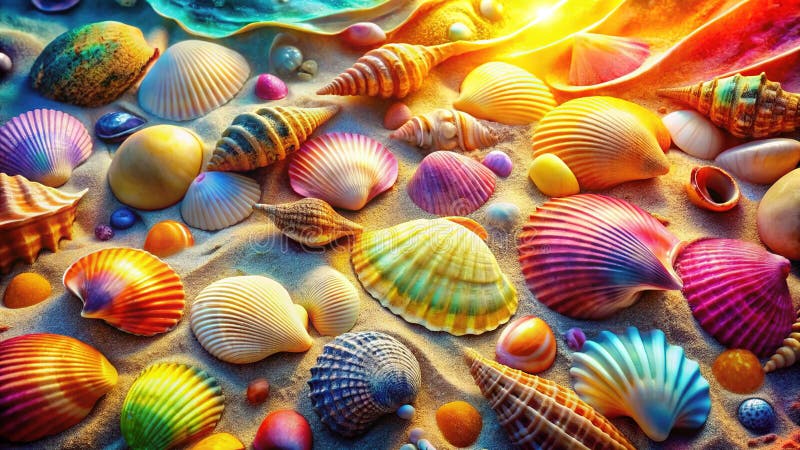 Vibrant Abstract Seashell Sand Patterns a Colorful and Detailed Graphic ...