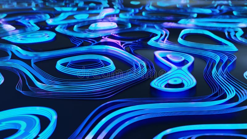 Mesmerizing Abstract Topographic Loop Animated Background Stock Footage ...