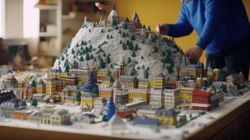 Blocktopia: an Epic LEGO Adventure Stock Illustration - Illustration of ...