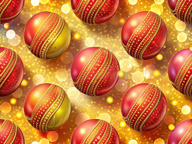 Elegant Cricket Ball Damask Pattern Seamless Repeat Wallpaper Bokeh ...