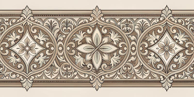 Elegant Gothic Borders Intricate Black and White Patterns for Design ...