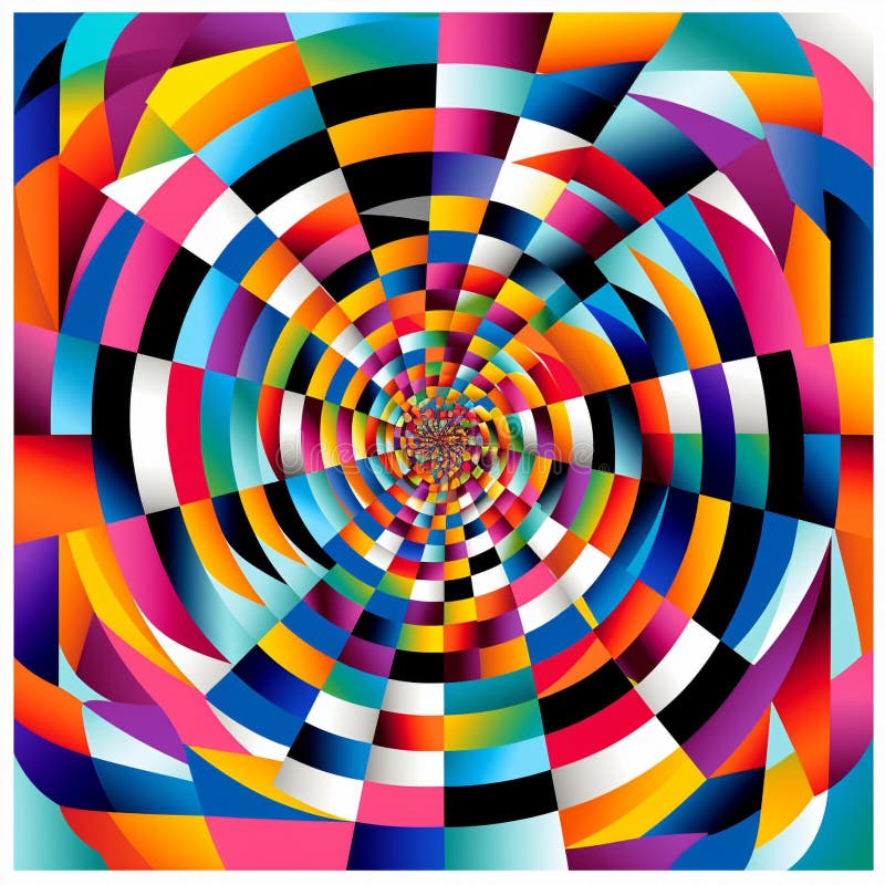 Dynamic Illusion: an Optical Illusion with a Dynamic Twist, Defying Reality Stock Illustration ...