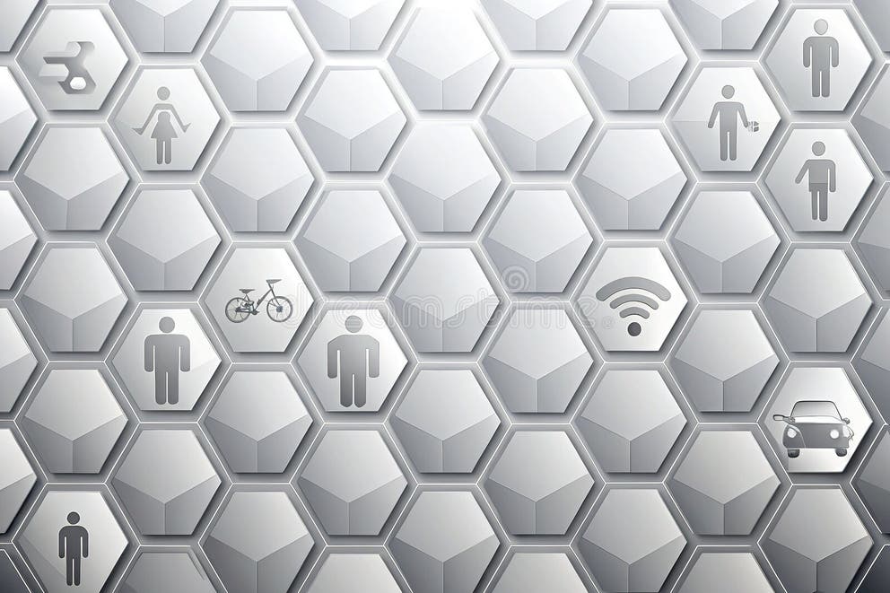 A Visually Stunning Abstract Gray Hexagon Pattern Background Design Perfect for Contemporary ...