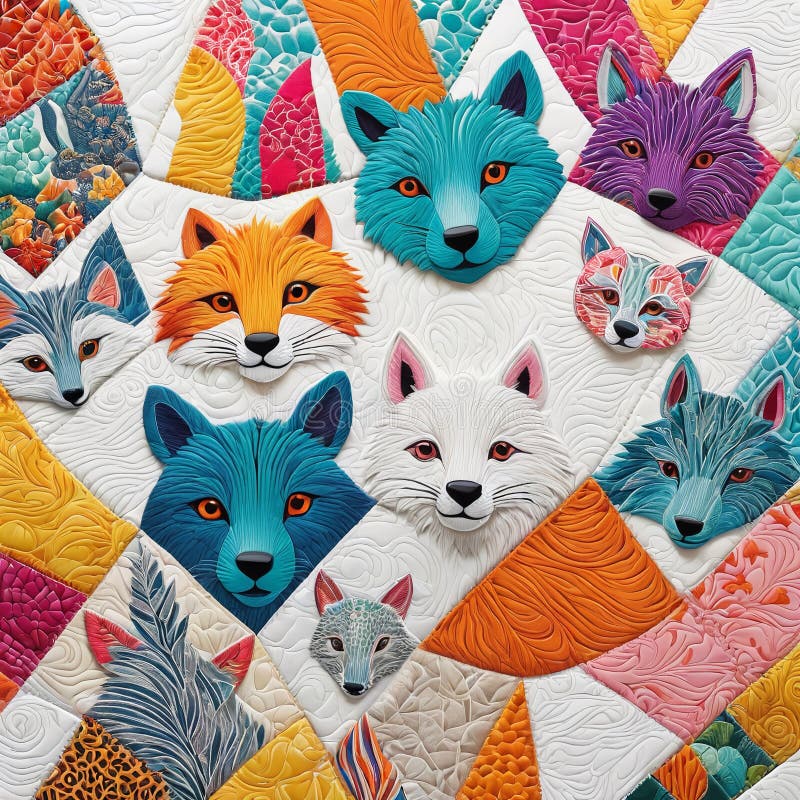 Stunning Animal Patchwork Line Art a Detailed Exploration of ...