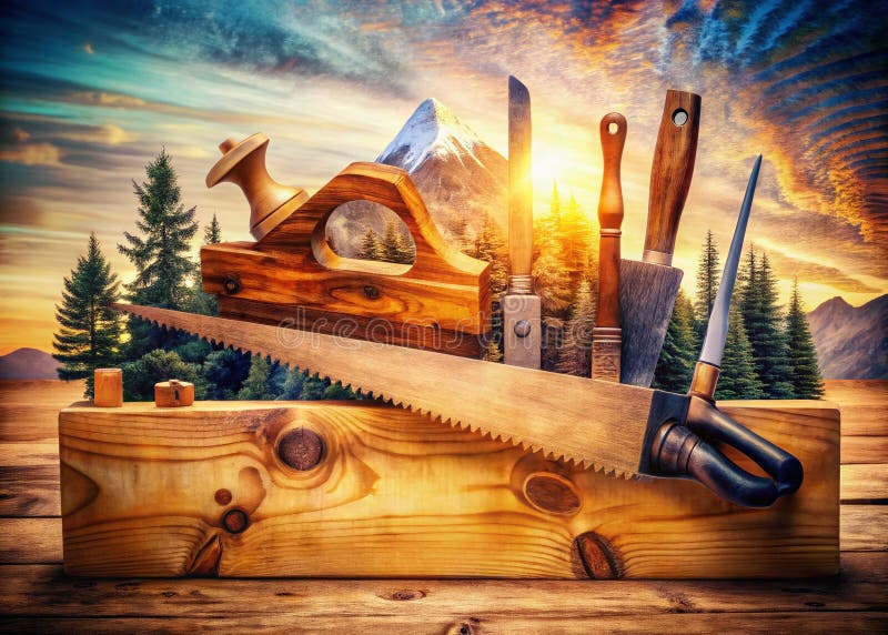 Mastering the Art of Woodworking a Stunning Double Exposure of ...