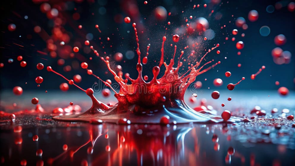 Dark Gothic Horror Background Featuring a Disturbing Blood Splatter ...