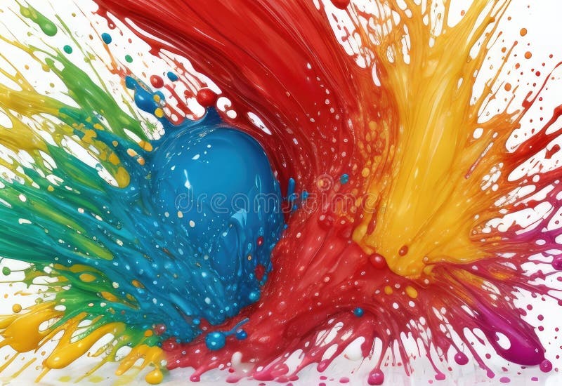 Spectrum of Liquid Splashes: a Multicolor HD Wallpaper Stock ...