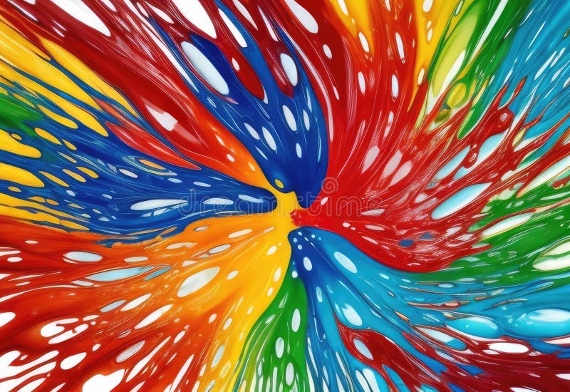 Spectrum of Liquid Splashes: a Multicolor HD Wallpaper Stock ...