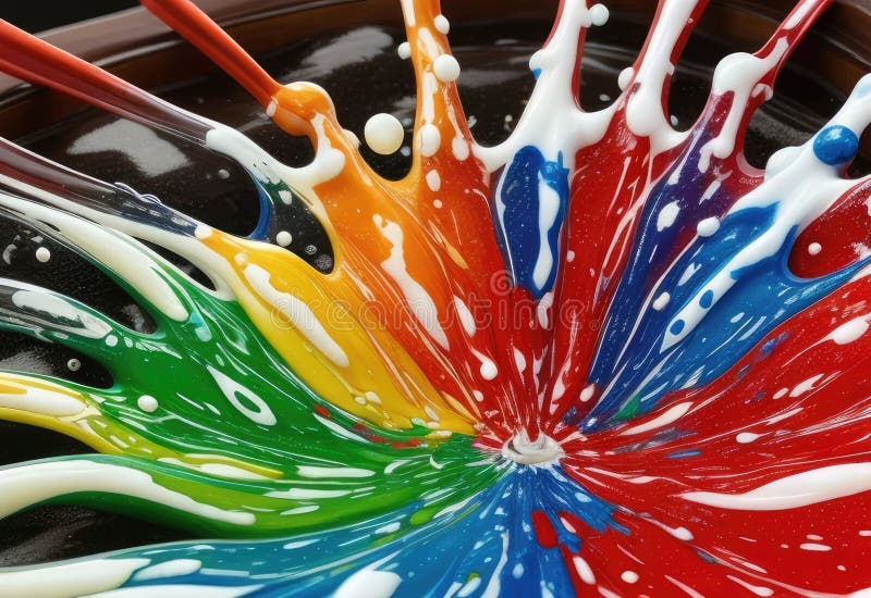 Spectrum of Liquid Splashes: a Multicolor HD Wallpaper Stock ...