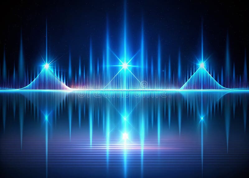 Dark Minimalist Audio Frequency Visualization Abstract Sound Waves for ...