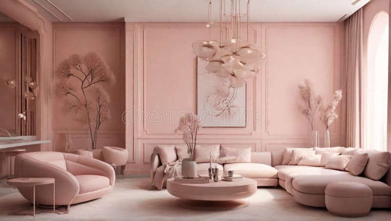 Interior Designs Focused on Monochromatic Color Schemes, Showcasing the ...