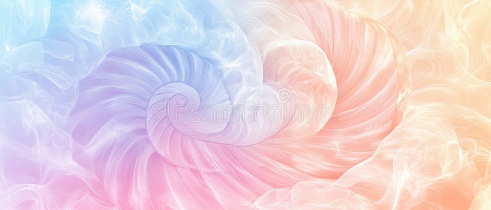Golden Ratio Beauty Captivating Nautilus Shell Gradient Background with ...