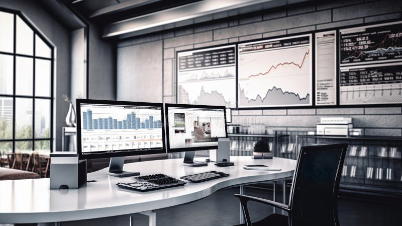 Optimized Operations: the Organized Corporate Office Stock Illustration ...