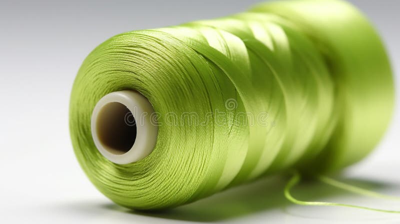 Lime Green Sewing Thread Coi Stock Illustration - Illustration of ...