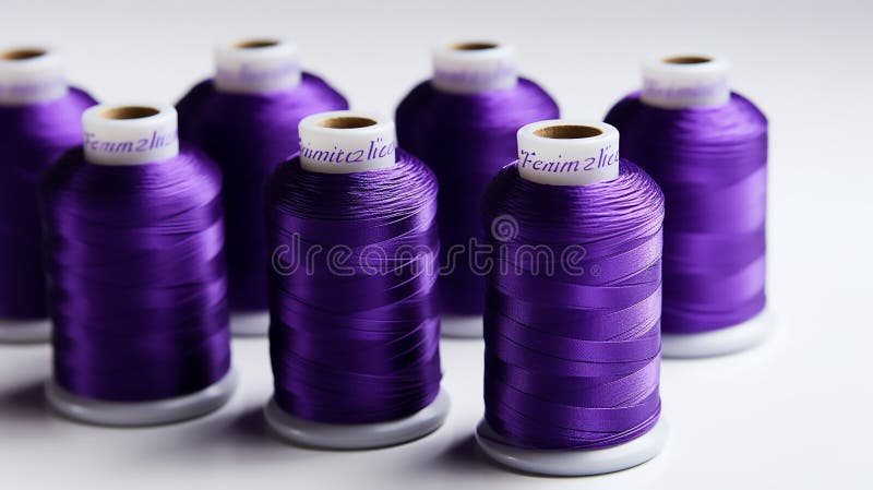 Vibrant Violet Luscious Sewing Thread Stock Illustration - Illustration ...
