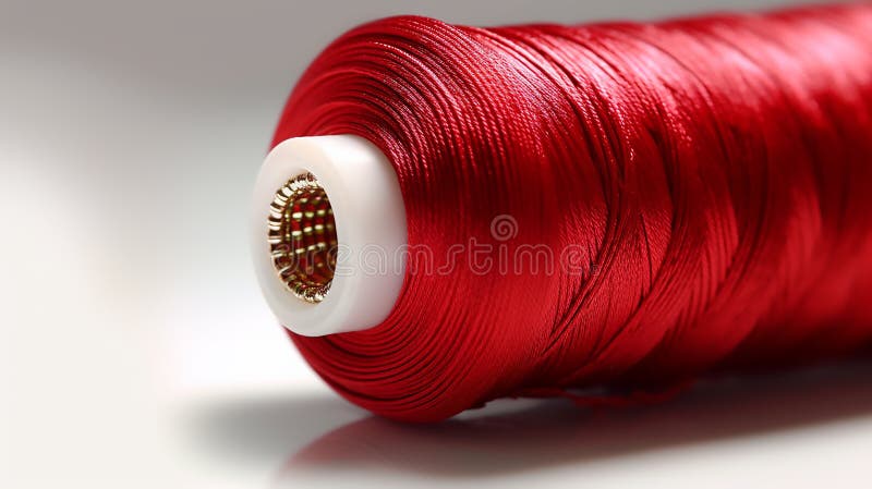 Radiant Red Sewing Thread stock illustration. Illustration of vibrant ...