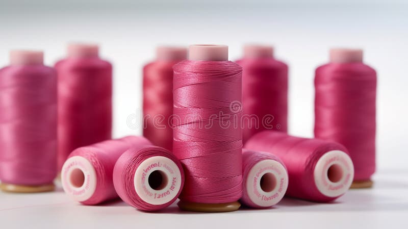 Raspberry Pink Sewing Thread Stock Illustration - Illustration of ...