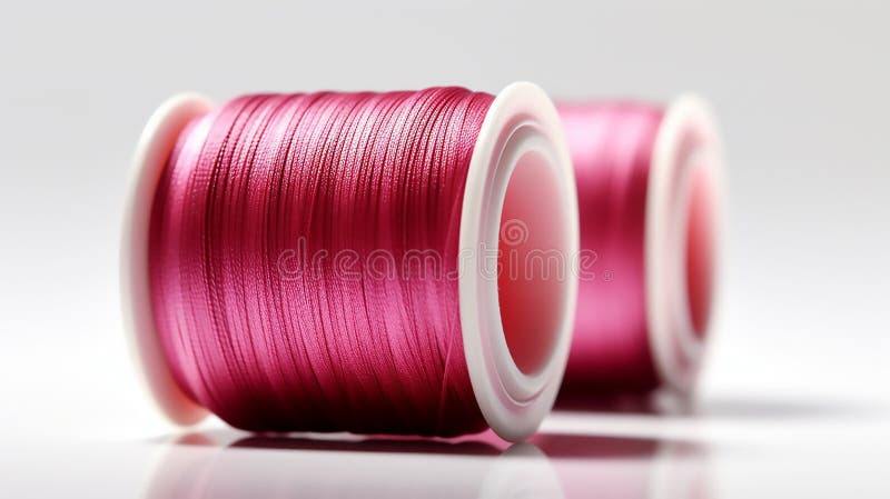 Raspberry Pink Sewing Thread Stock Illustration - Illustration of ...