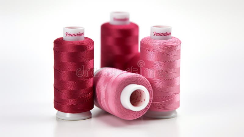Raspberry Pink Sewing Thread Stock Illustration - Illustration of ...