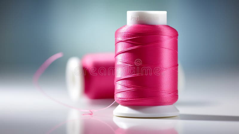 Raspberry Pink Sewing Thread Stock Illustration - Illustration of brand ...