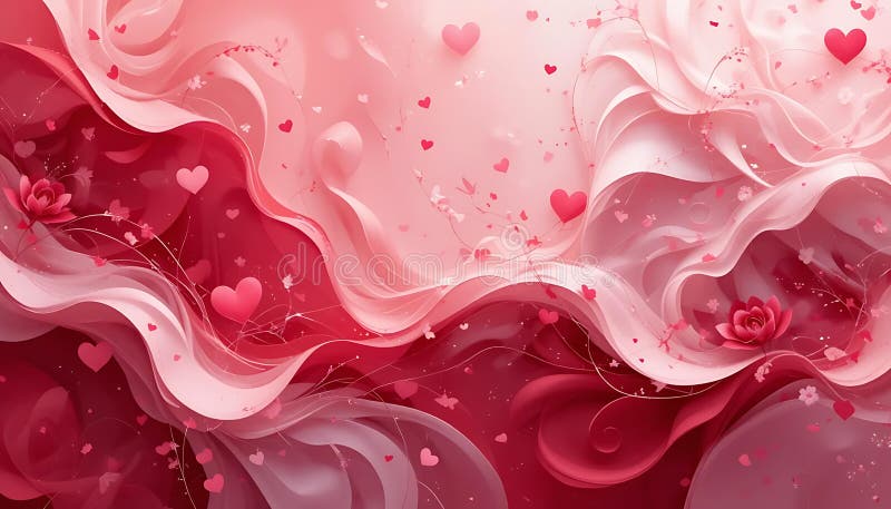 Romantic Abstract Texture: Warm Colors and Heartfelt Patterns Stock ...