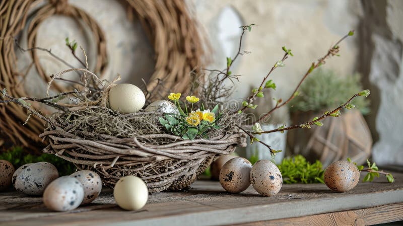 Rustic Resurrection: Easter Crafts from Nature S Embrace Stock Image ...