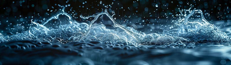Immerse Yourself in the Energetic Visualization of a Lively Water Splash in Motion Stock Image ...