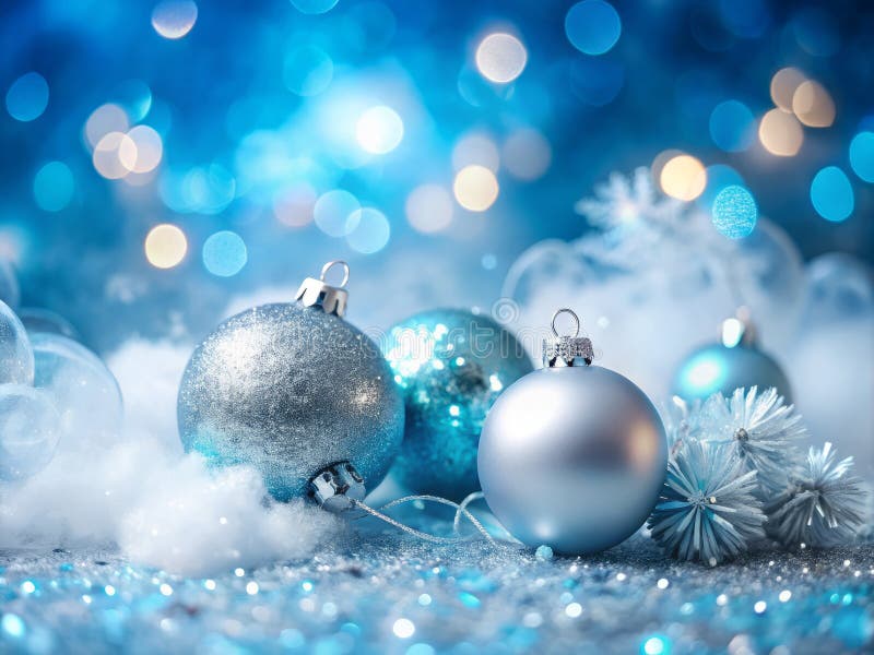 Enchanting Silver and Blue Holiday Background: a Dreamy Mist for ...
