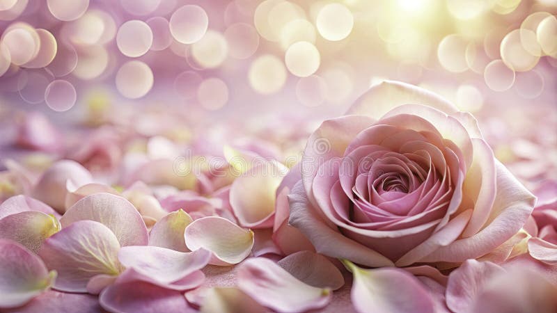 Delicate Pink Rose Petals: a Close-Up Celebration of Romantic Beauty ...