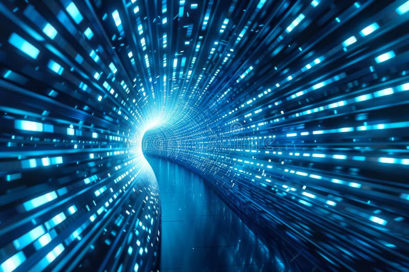 Immerse Yourself in the Futuristic Digital Tunnel Where Data Flows at ...