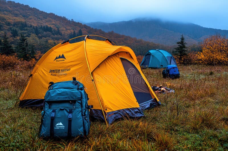 Outdoor Adventure Essentials: Hiking Backpack, Tent, and Gear for Mountain & Forest Camping ...