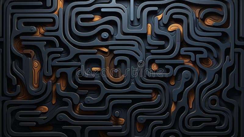 Explore a Modern, Sophisticated Maze with Fluid Lines, Innovative Flat ...