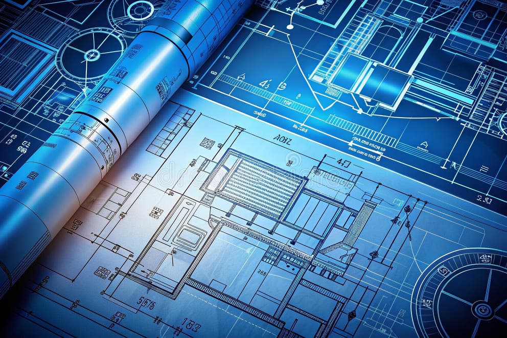 Detailed Architectural Blueprint Background Perfect for Design Projects ...